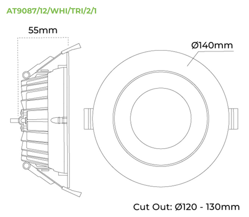 Atom Eclipse 290mm 35W Ducted Round Exhaust Fan — Best Buy Lighting