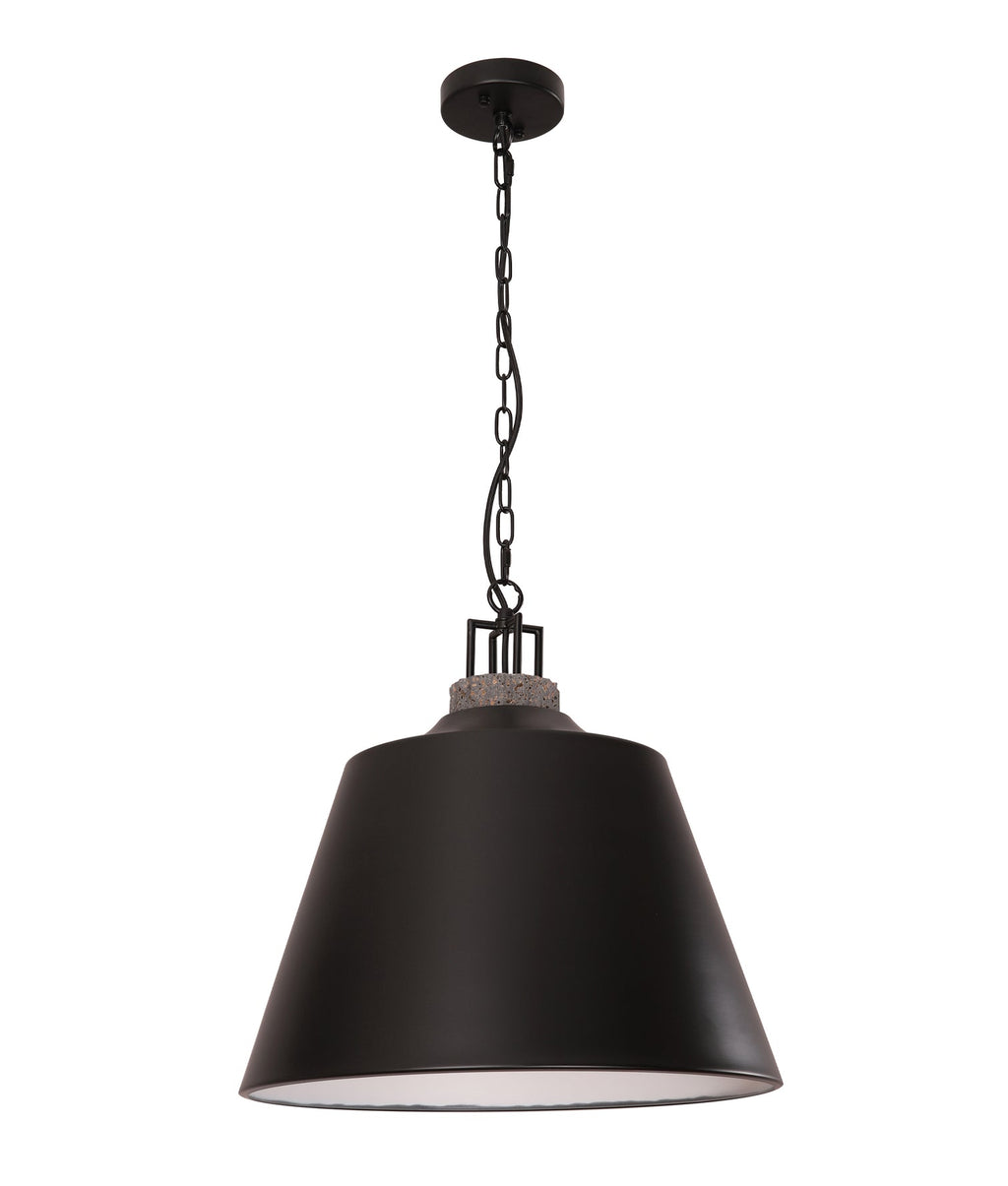 CLA Cloche Interior Metal Shade with Travertine Highlight Bell Shape P ...
