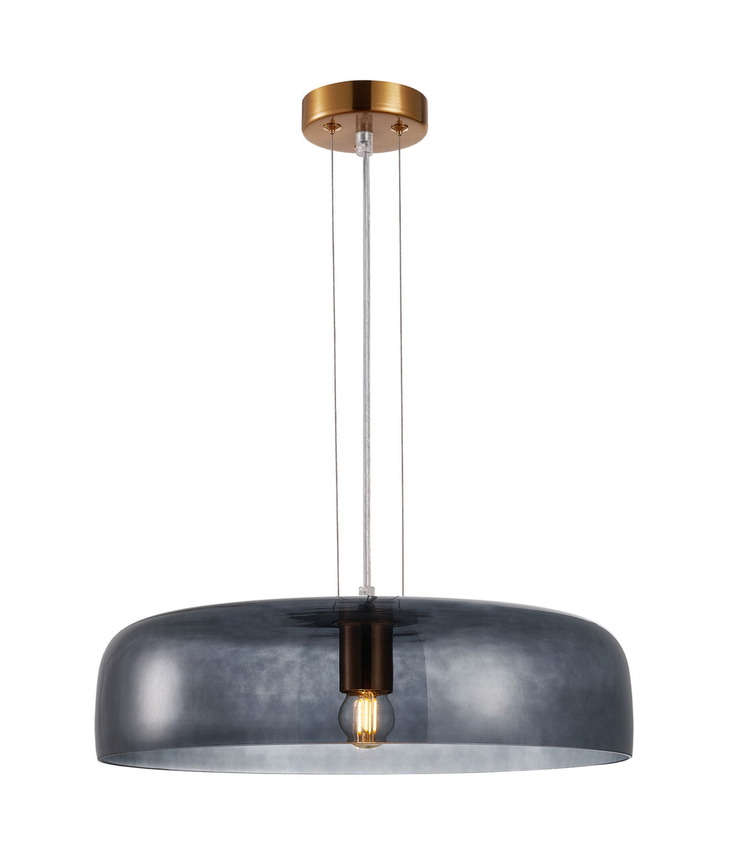 CLA GELATINA Interior Dome Glass with Brass Highlight Pendant Lights ...