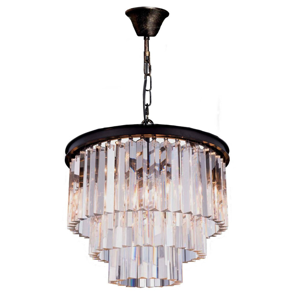 Lighting Inspirations Odeon Medium 40cm 3 Light Crystal Glass Chandeli ...