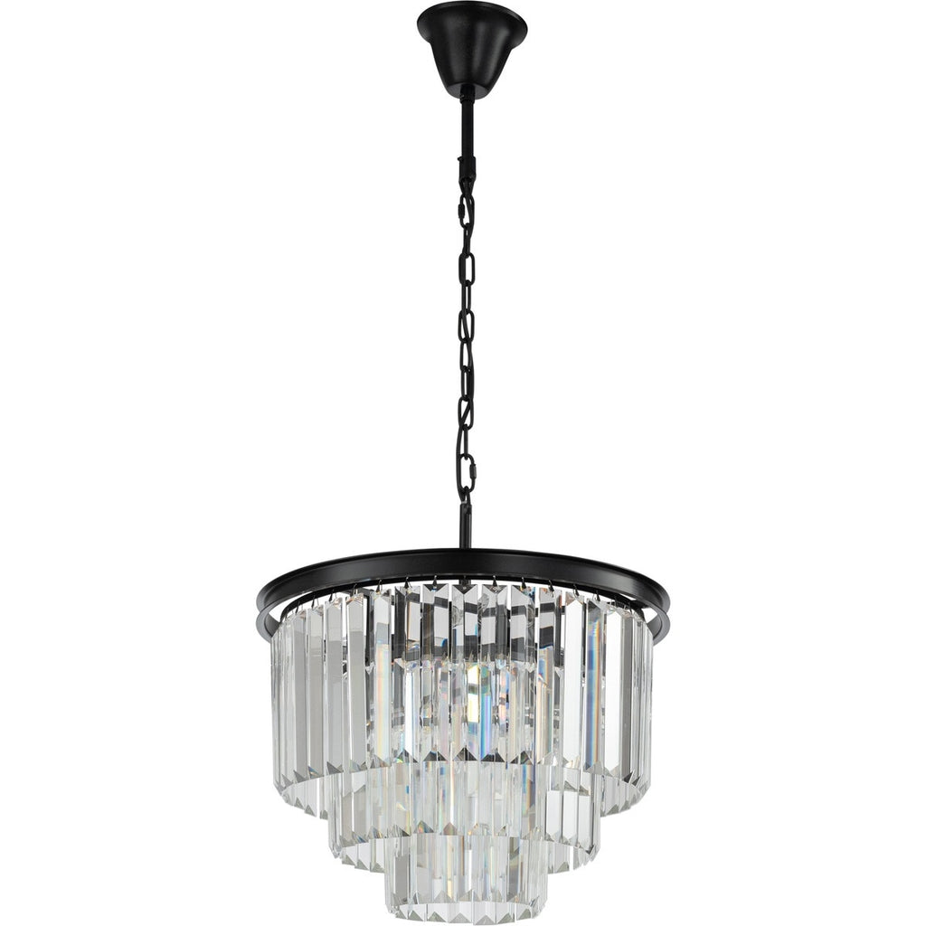 Lighting Inspirations Odeon Large 51cm 6 Light Crystal Glass Chandelie ...