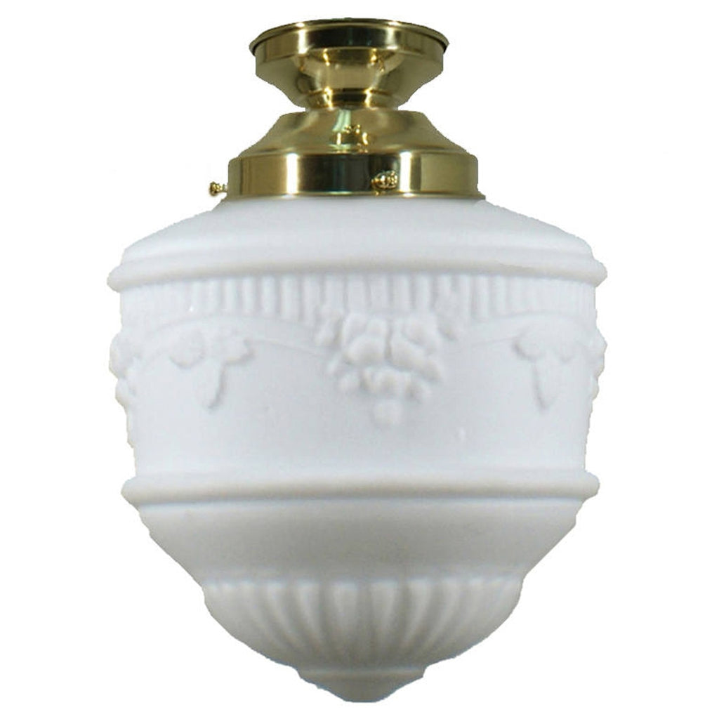 Lighting Inspirations Senator 8'' Opal Matte Batten Fix Polished Brass ...