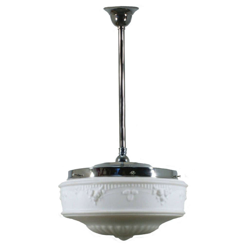 Lighting Inspirations Senator 14'' Opal Matte On Rod Set 3/4'' x 1/2m ...