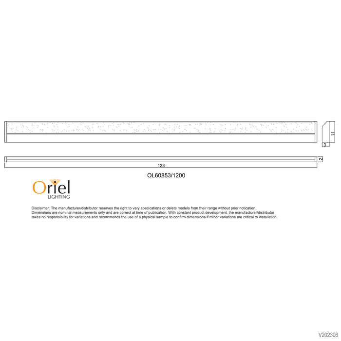 Oriel MODE.120 CTS 120cm TriColour LED Vanity Light — Best Buy Lighting