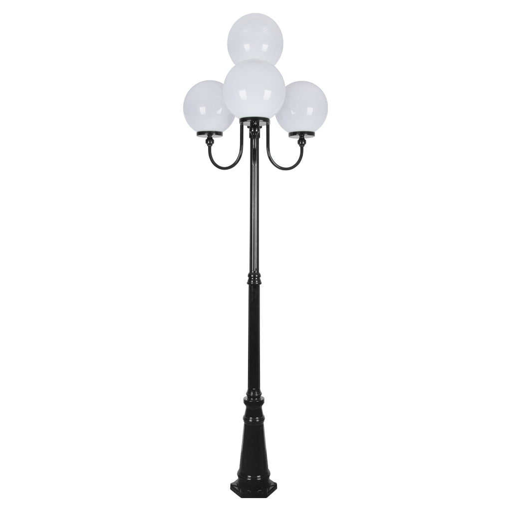 Domus GT 627 Lisbon Four 30cm Spheres Curved Arms Tall Post Light - Po ...