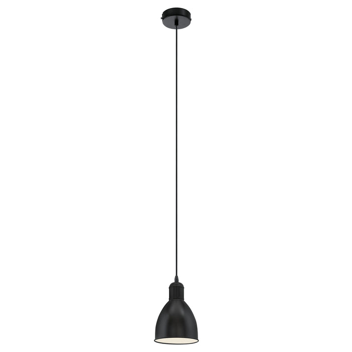 Eglo Lighting PRIDDY pendant light all black finish and metal shades ...