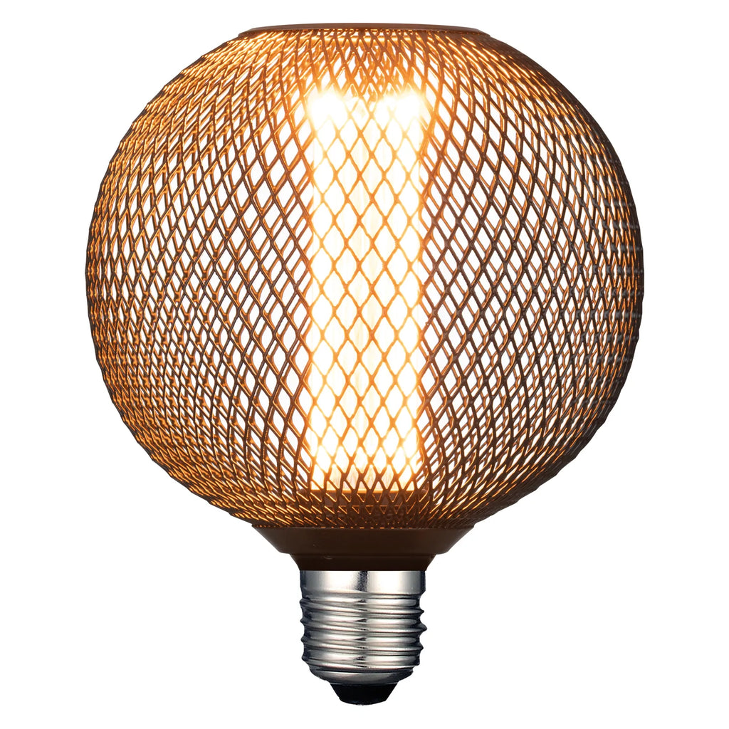 Mercator 4W Black Mesh Sphere LED Vintage Decorative Globe E27 – Best ...