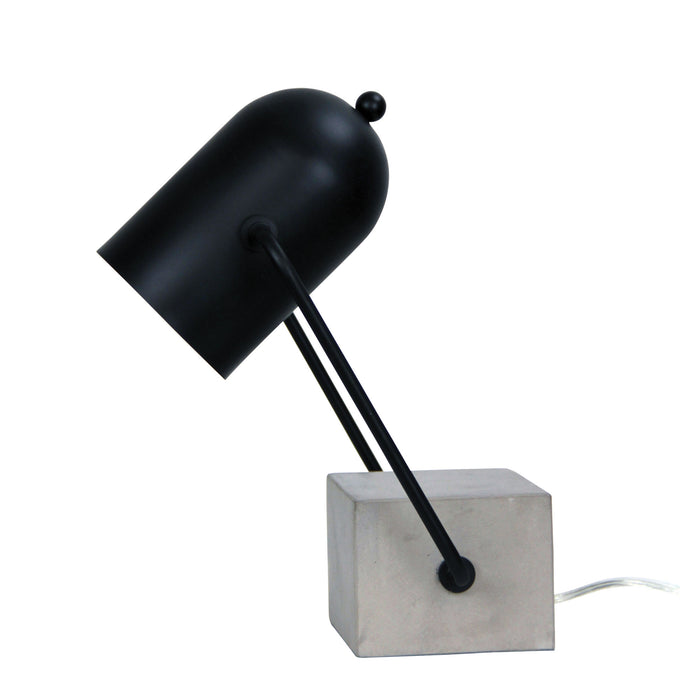 Oriel Lighting EVERTON Chunky Concrete and Black Desk Lamp — Best Buy ...