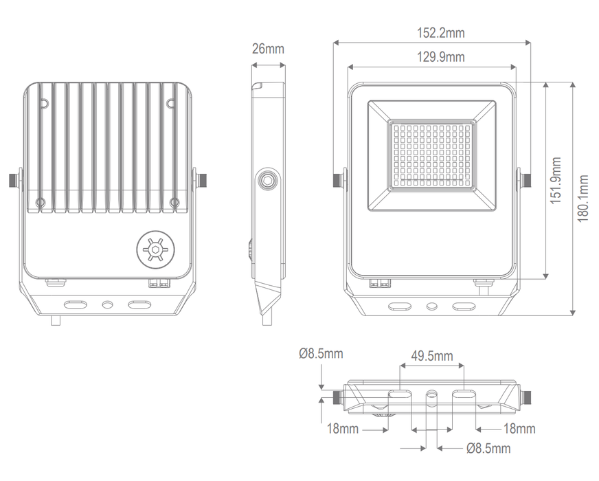 Domus BLAZE-PRO 20/30/50W LED BOX FLOODLIGHT — Best Buy Lighting